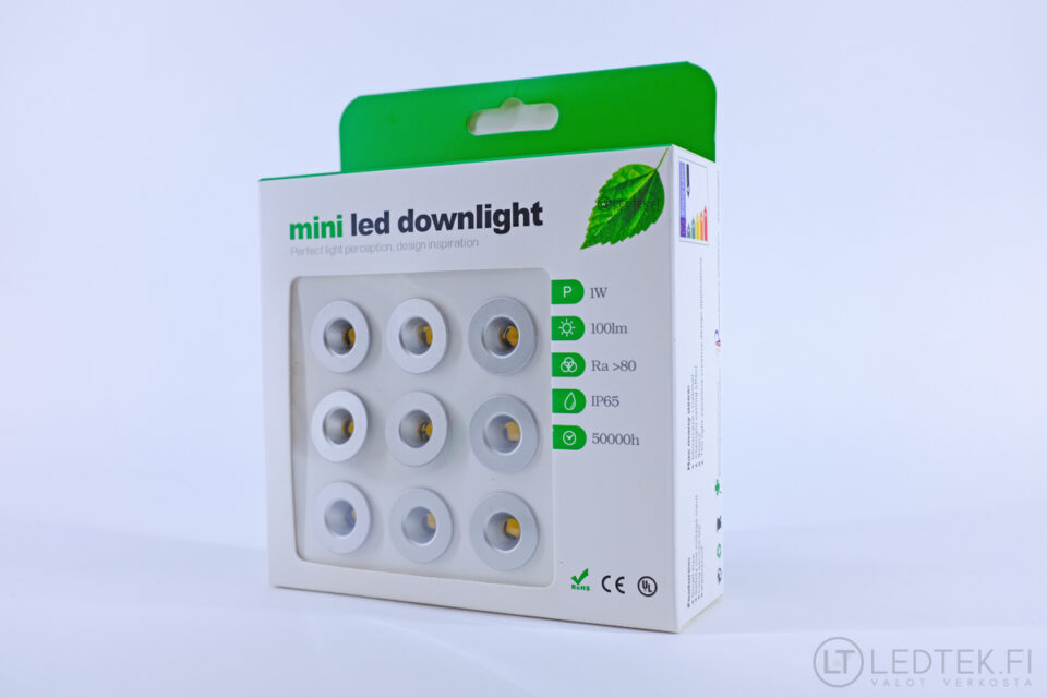 CRI80 LED-spotti 1W 4K himmennettävä 12V IP65 30° - Ledtek